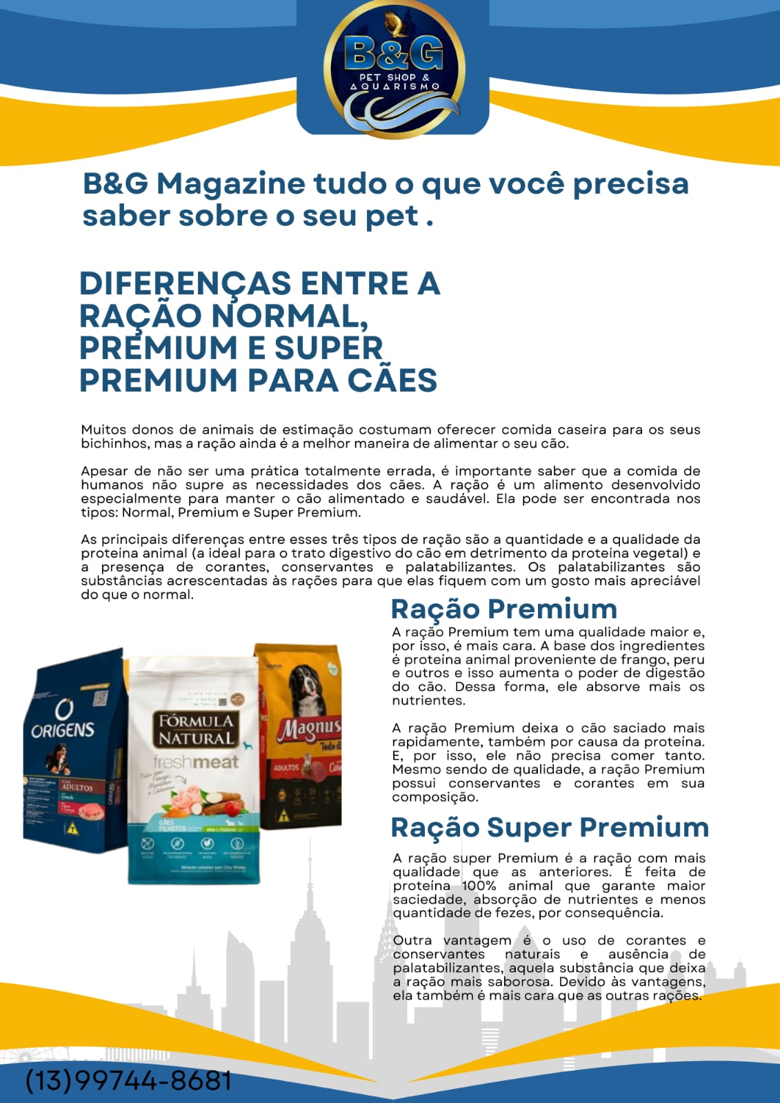 Diferenças entre a Ração Normal, Premium e Super Premium – B&G Aquarismo